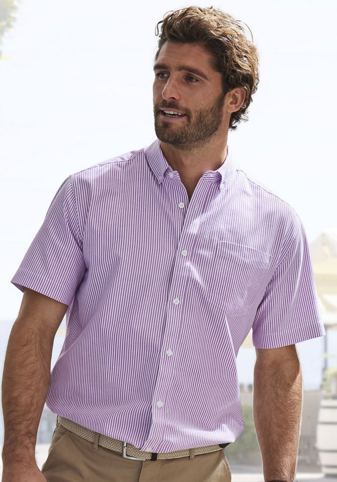 His Kurzarmhemd Regular Fit Oxfordhemd Kurzarm Mit Button Down Kragen